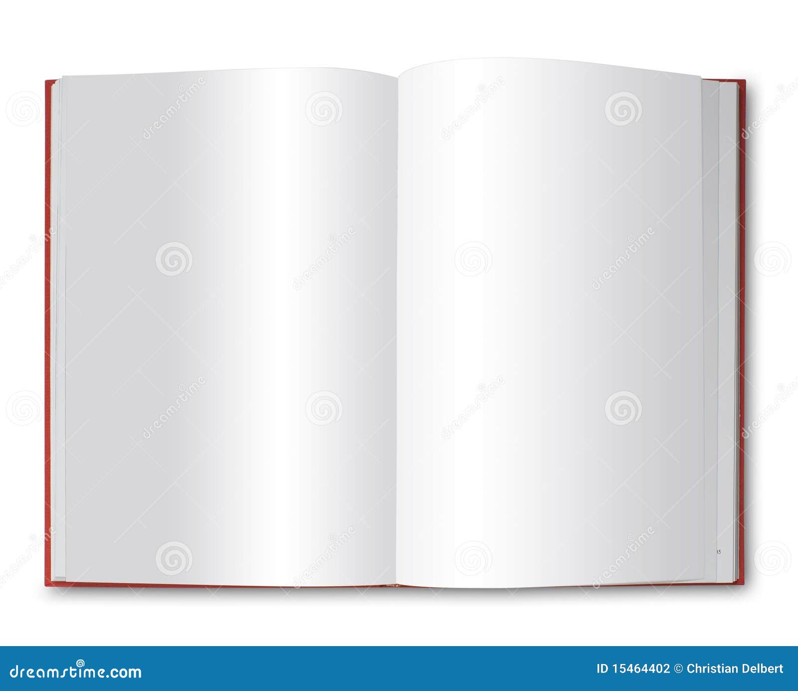 Open Red Book, Isolated Stock Photography - Image: 15464402