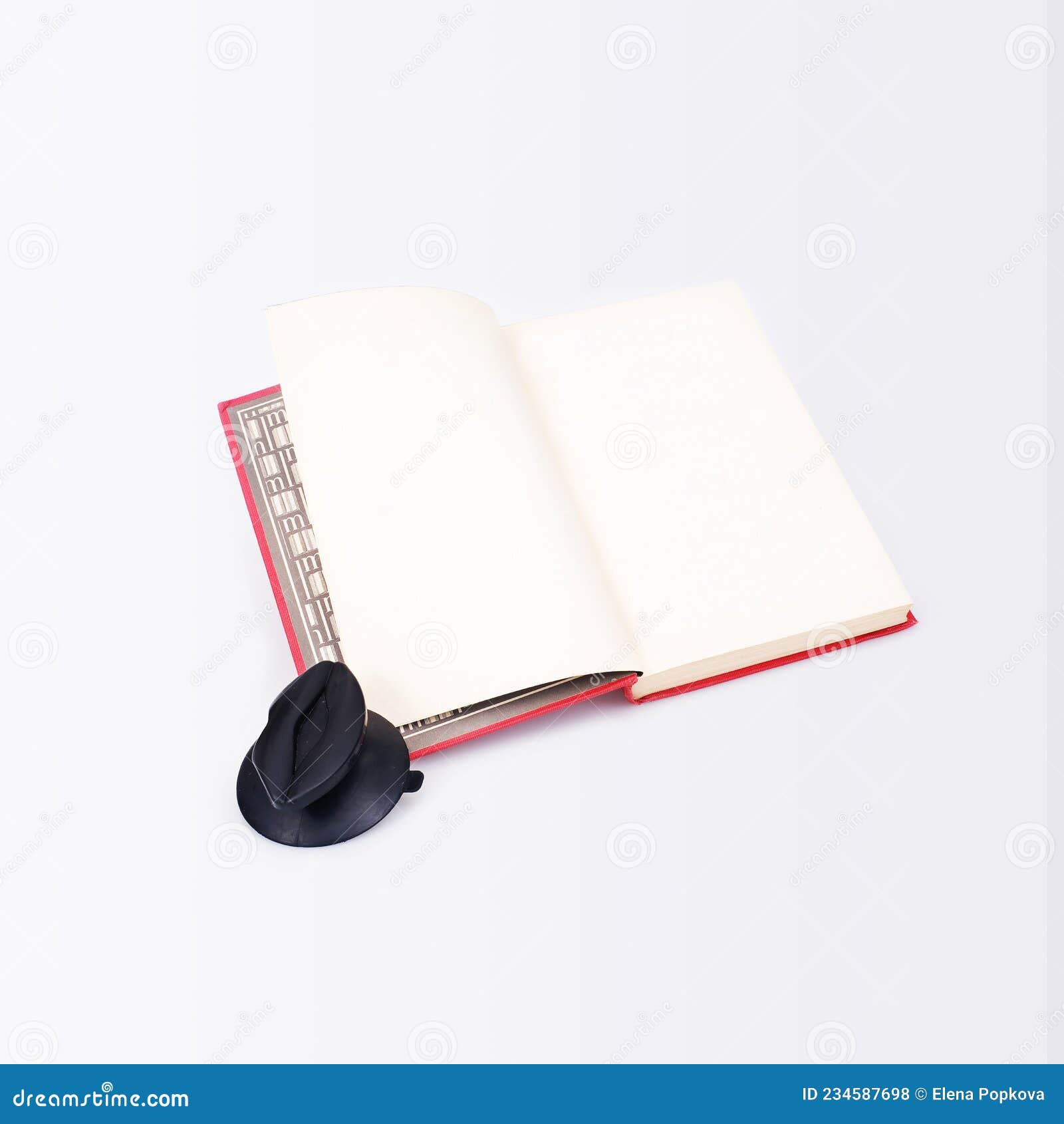 Open Red Book Isolated on a White Background Stock Photo - Image of ...