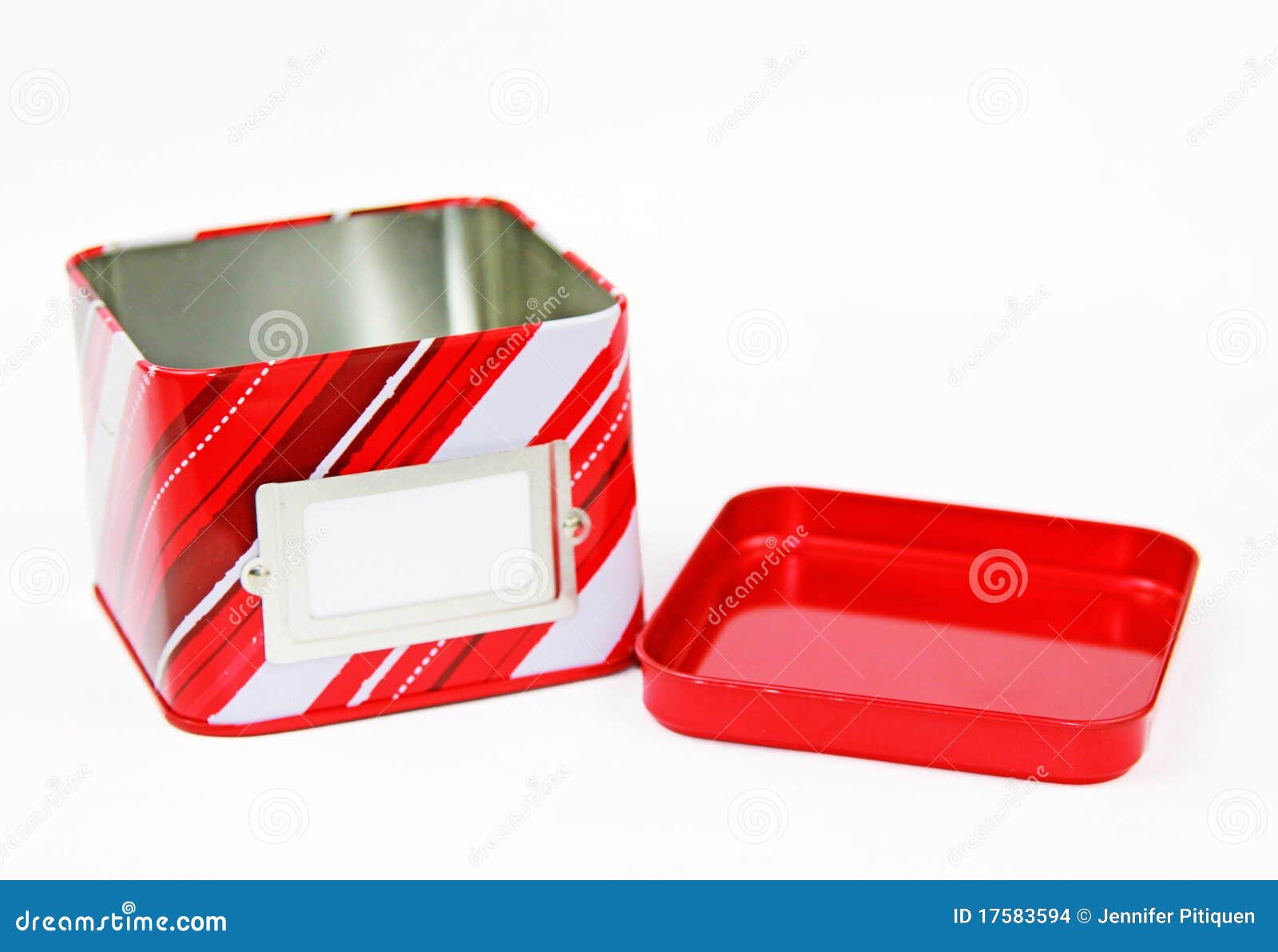 Open Red Box stock photo. Image of blank, stripes, gift - 17583594