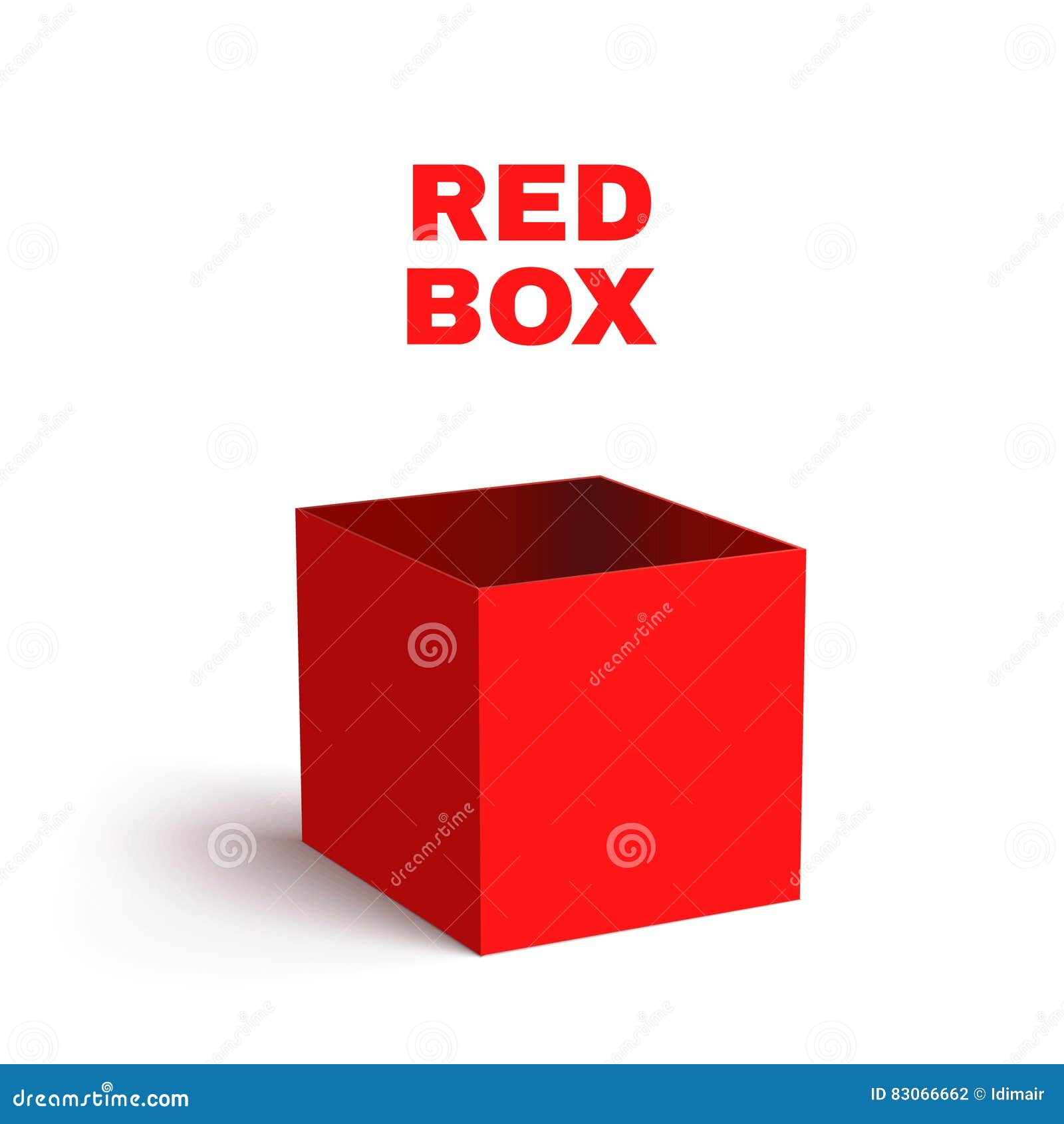 Open Red Box Isolated on White Background Vector Stock Vector ...