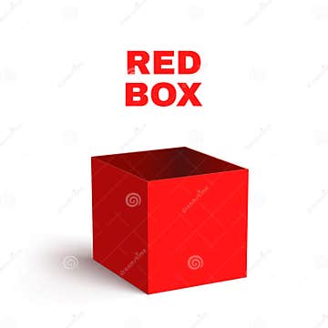 Open Red Box Isolated on White Background Vector Stock Vector ...