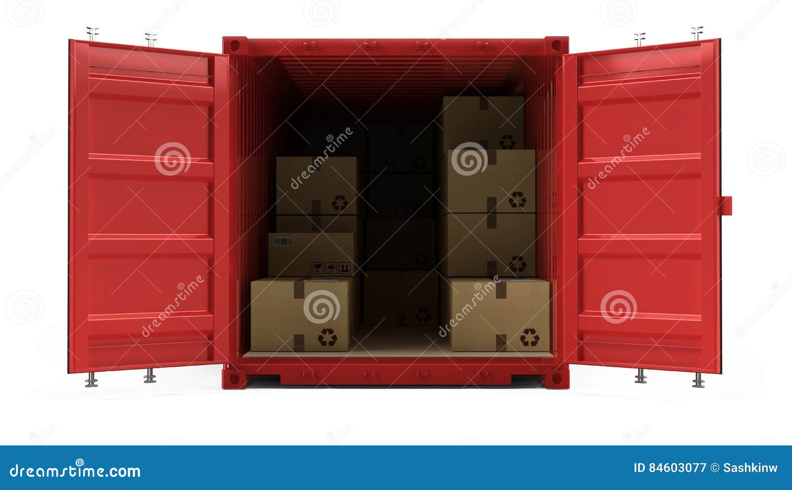 Cargo Shipping Label Priority Mail Template And Warning Sign Cartoon ...