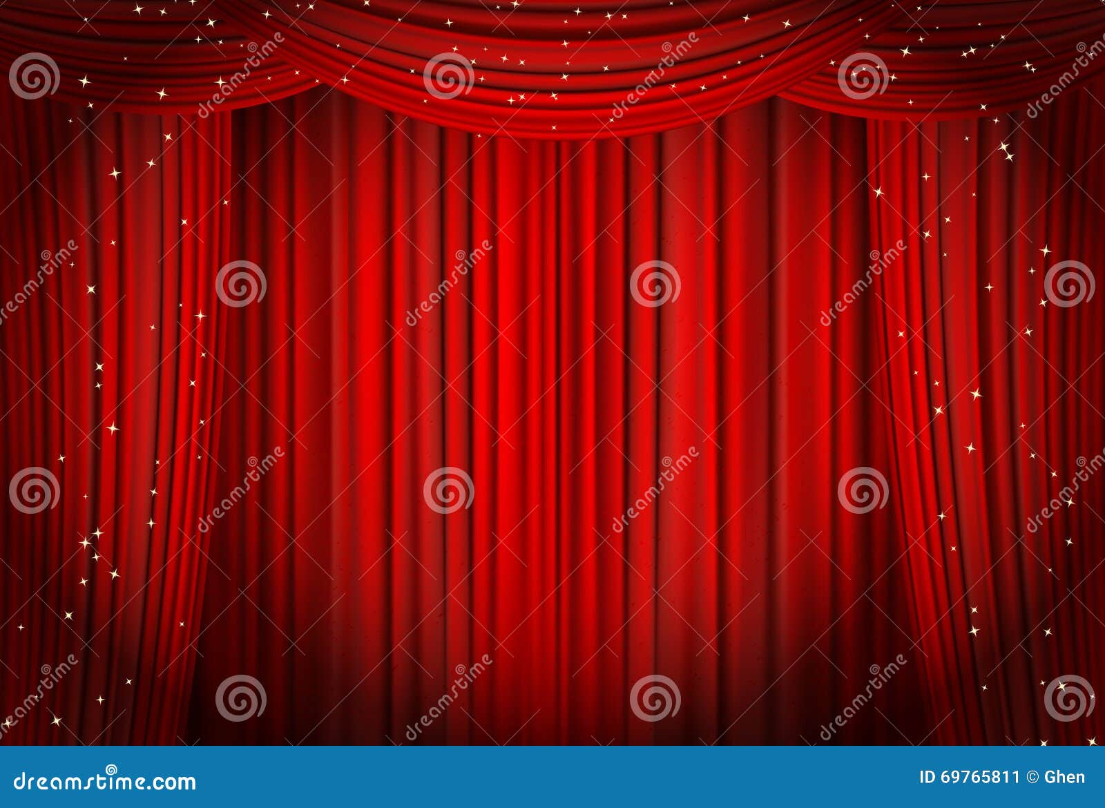 Open Red Curtains with Glitter Opera or Theater Background Stock Vector ...