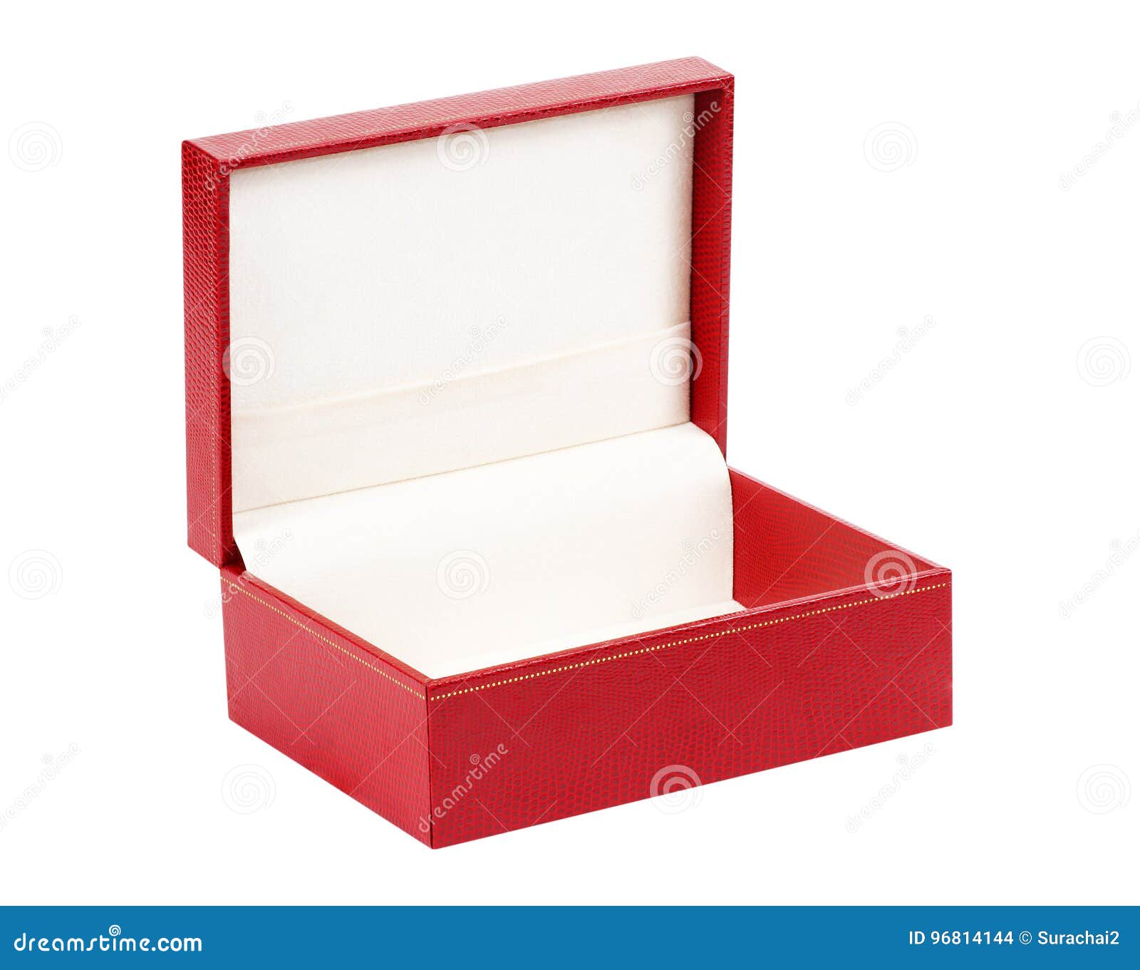 Open Red Gift Box Isolated on White Stock Photo - Image of elegance ...