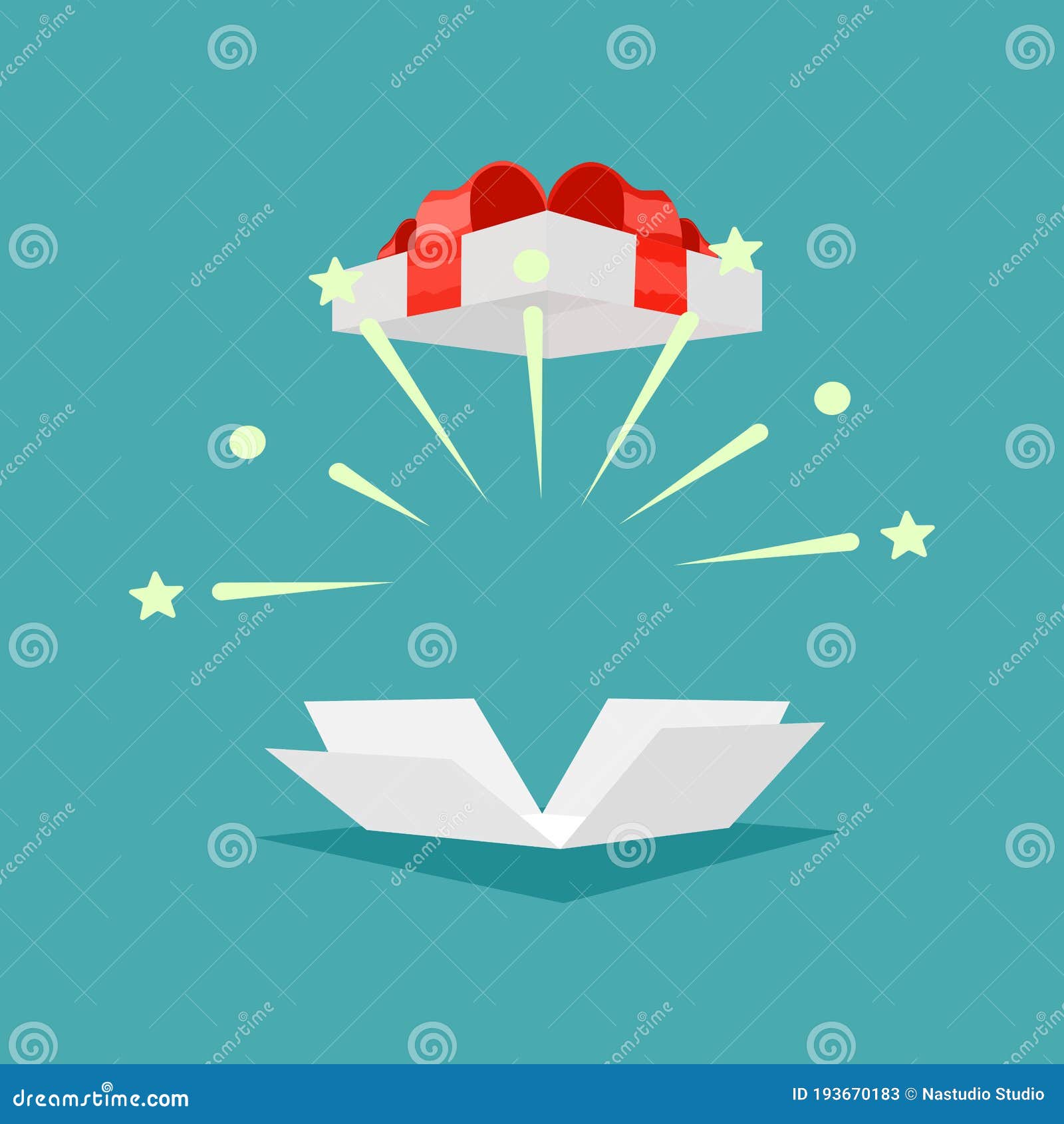 Open the Red Gift Box. Surprise Gift Box. Happy Birthday Stock Vector ...