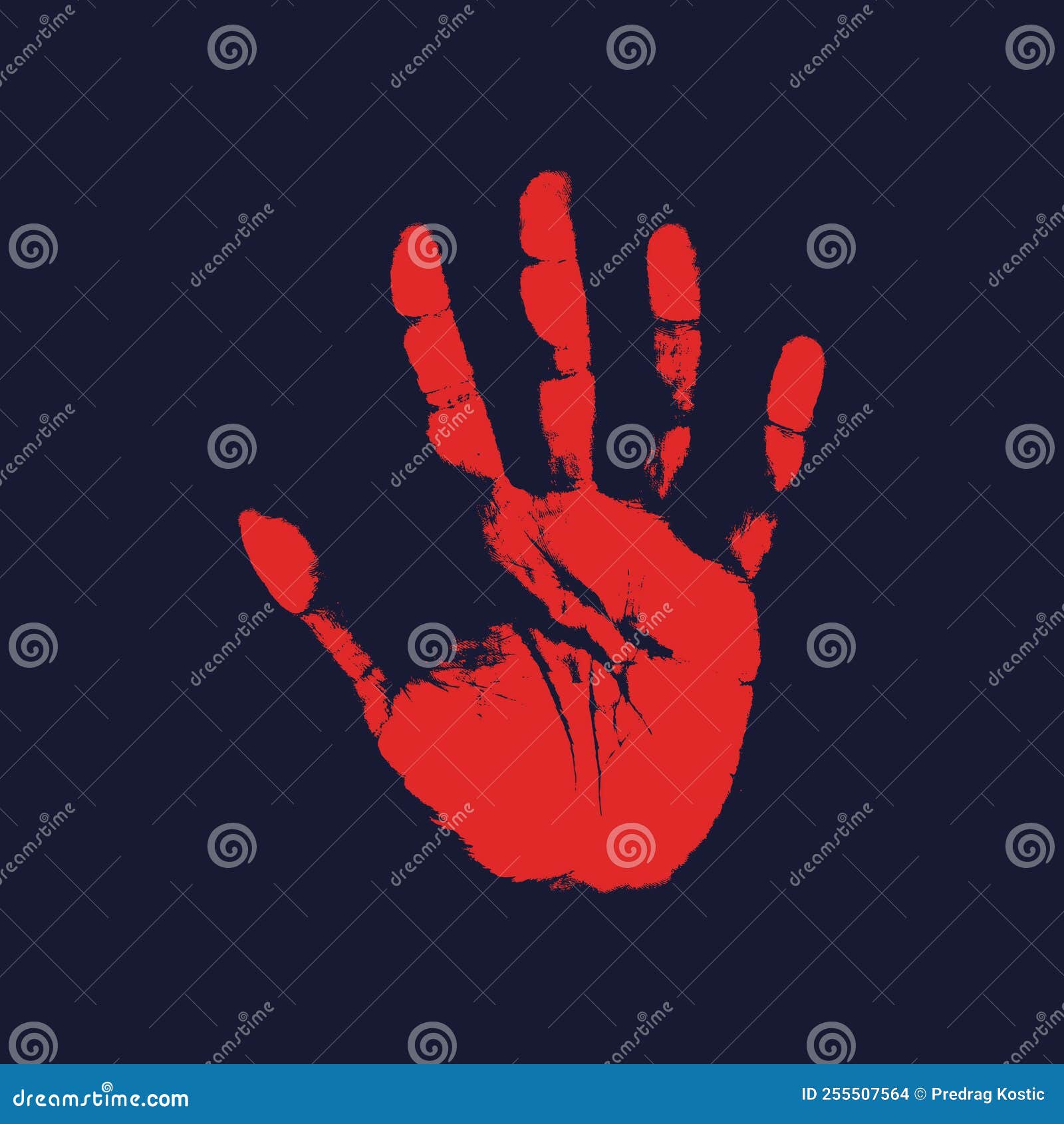 An open red hand icon stock illustration. Illustration of isolated ...