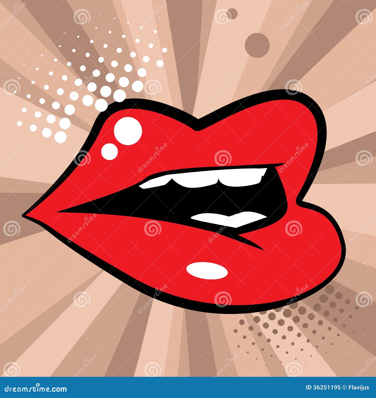 Open red lips stock vector. Illustration of glamor, print - 36251195