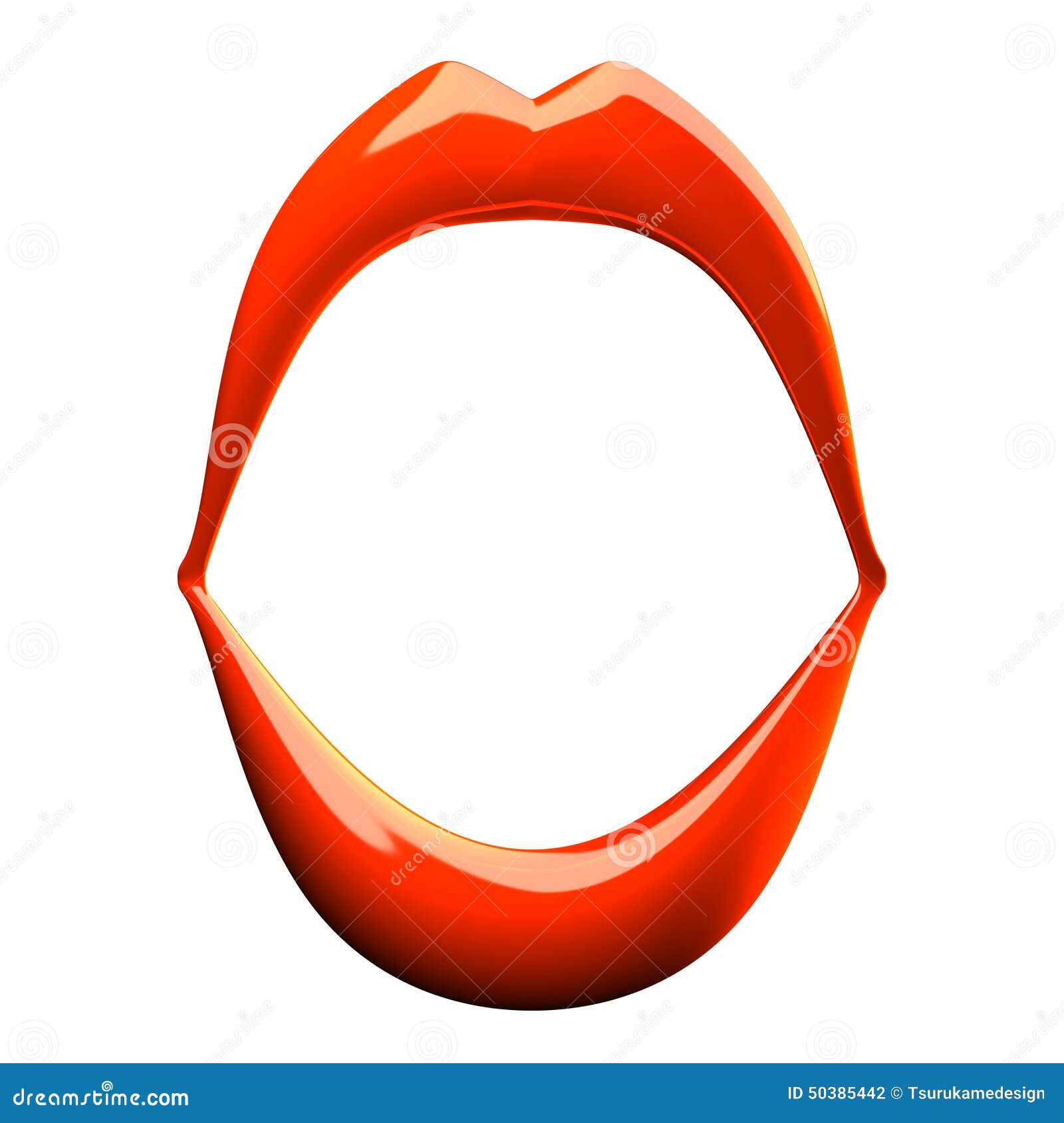 Open Red Lips on White stock illustration. Illustration of mouth - 50385442