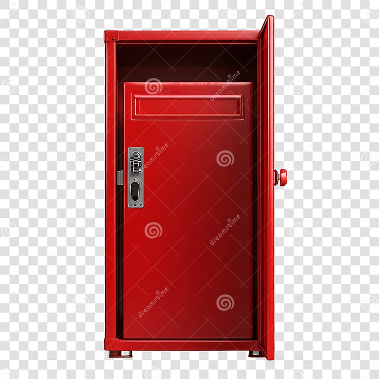 Open Red Locker stock illustration. Illustration of deposit - 341484685