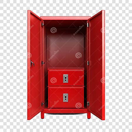 Open Red Locker stock illustration. Illustration of background - 341484698
