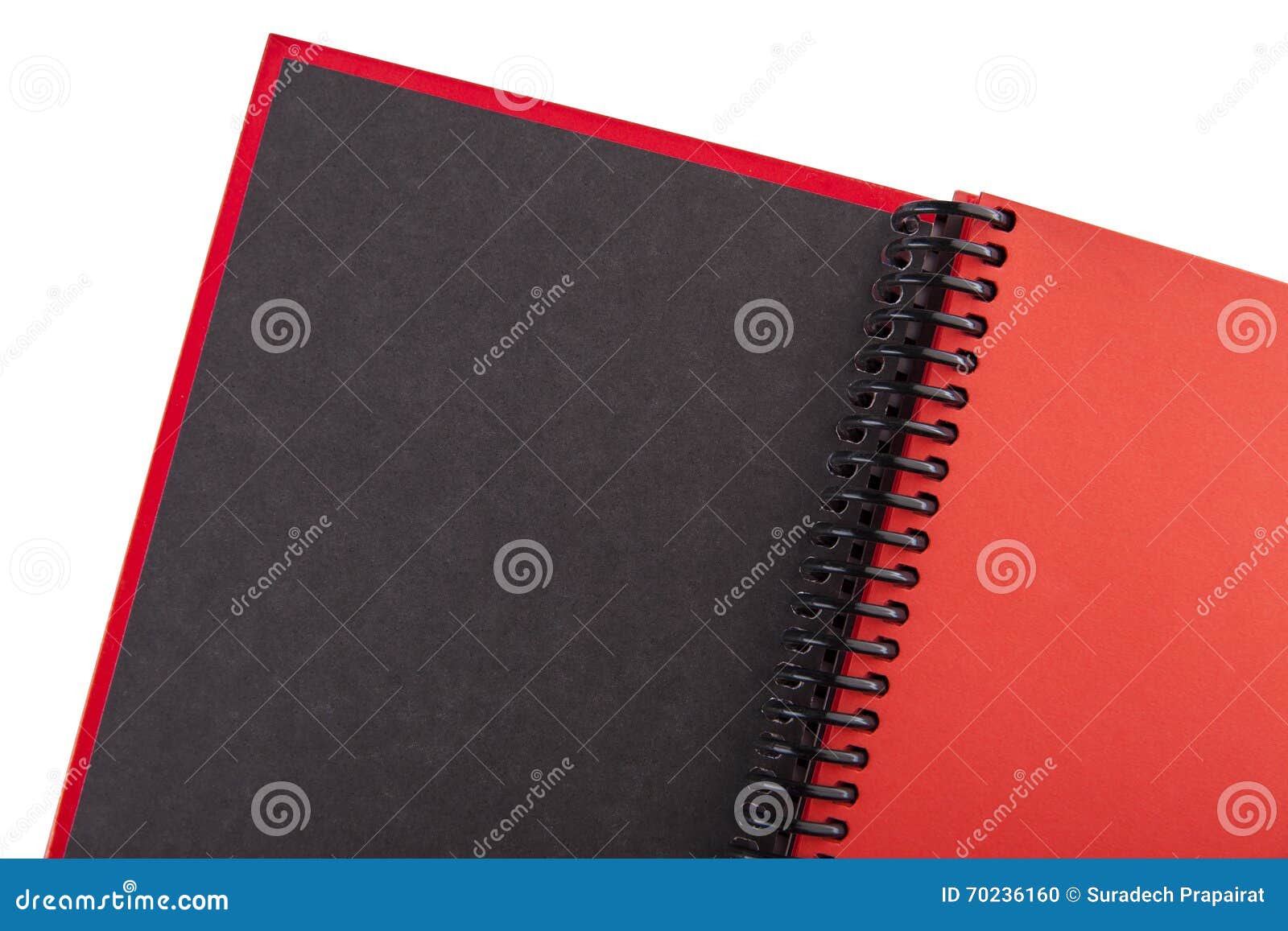 Open Red Paper Notebook Close Up Stock Photo - Image of blank, empty ...