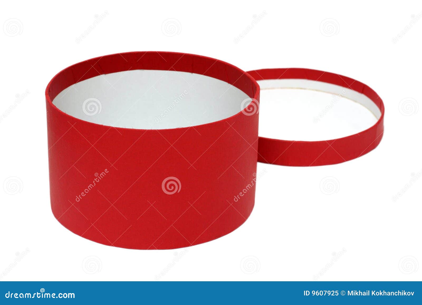 Open red round box stock image. Image of side, holiday - 9607925