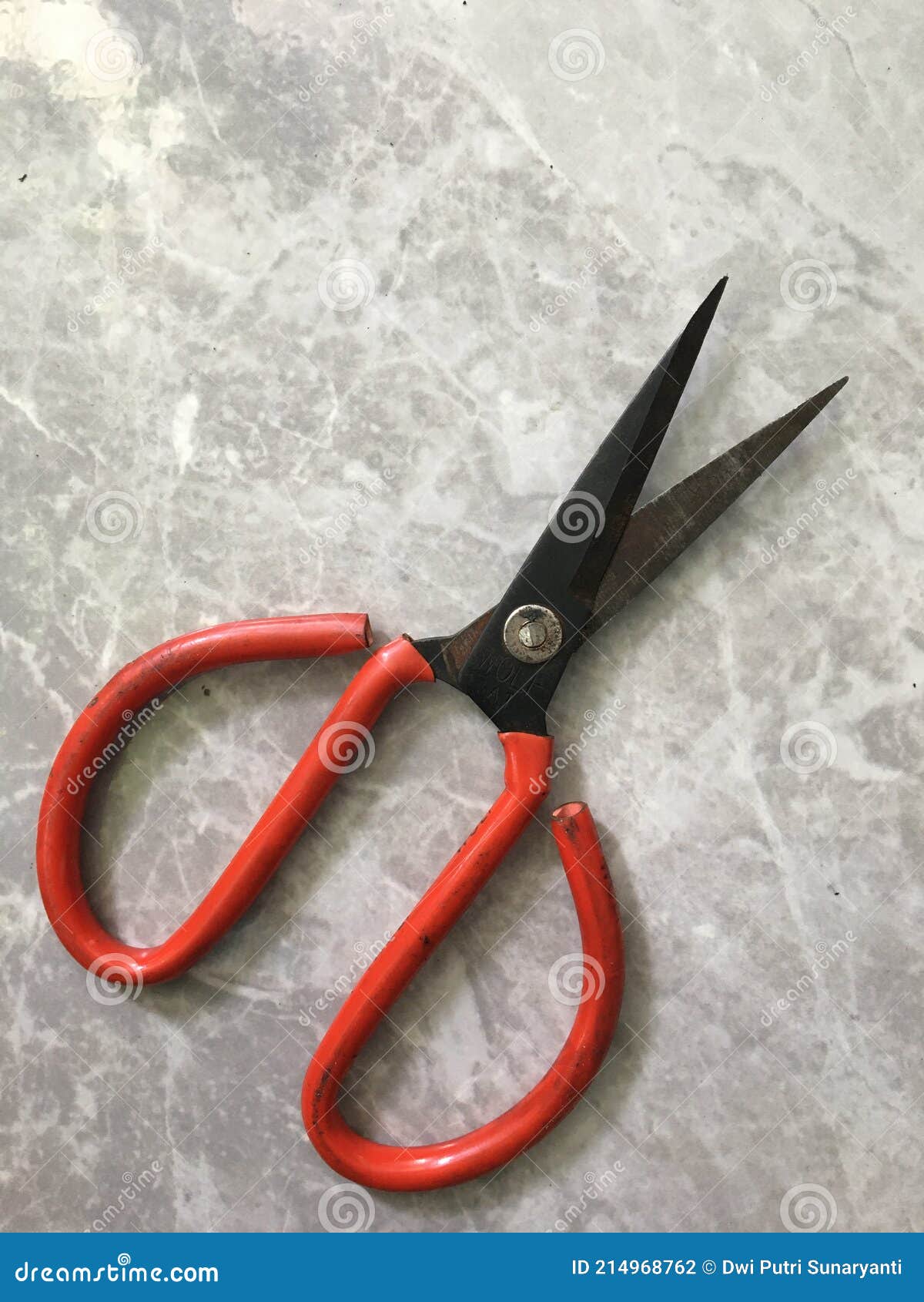 Open Scissor stock photo. Image of scissor, marble, patterned - 214968762