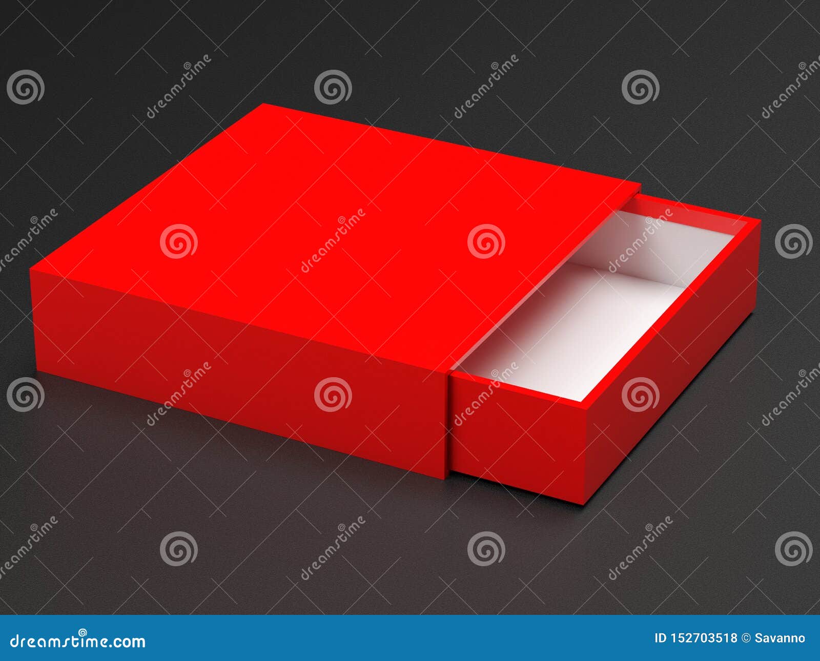 Slider Paper Carton. Matchsticks Box. 3d Rendering Illustration ...