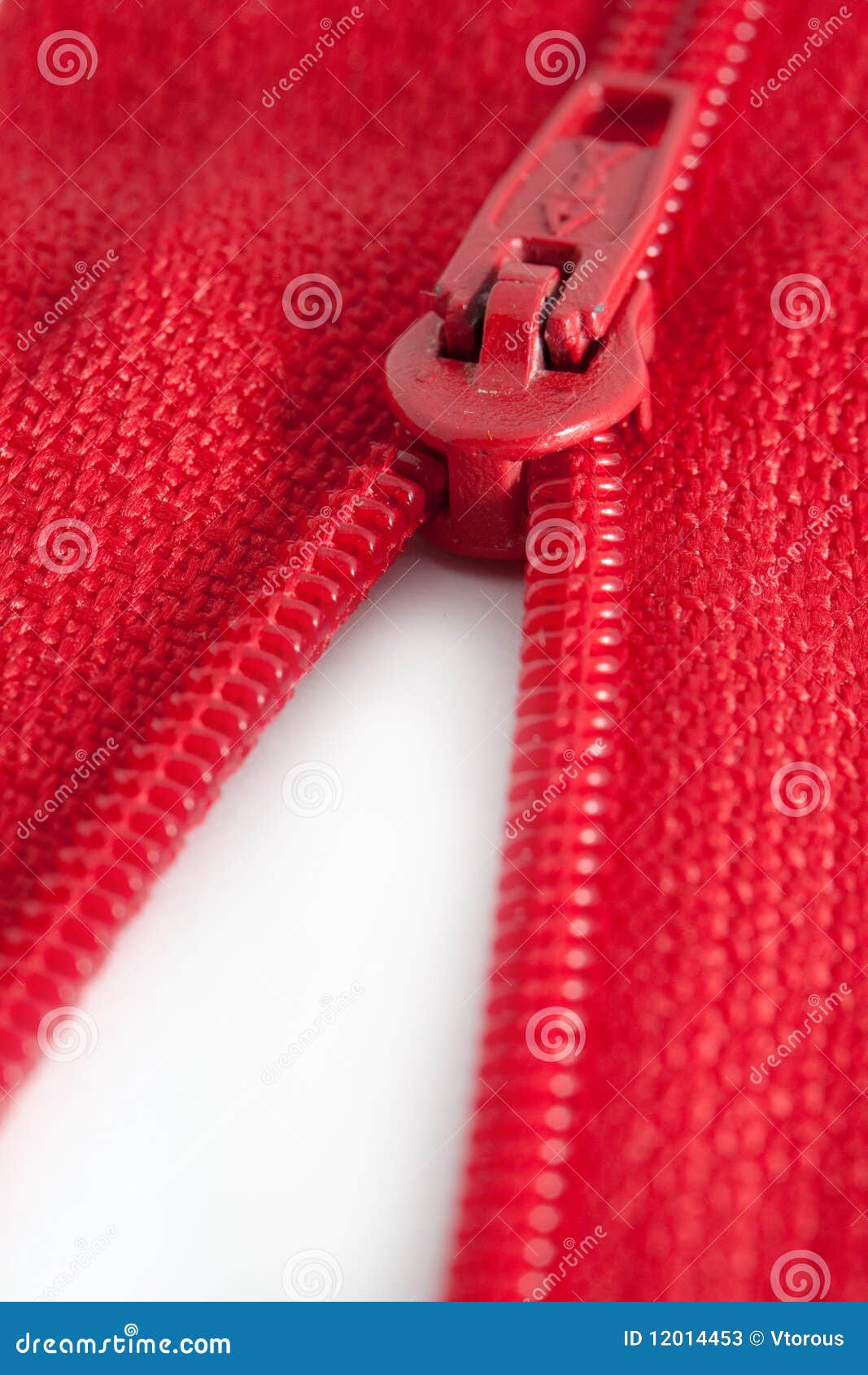 Open red zipper stock image. Image of isolated, fastening - 12014453