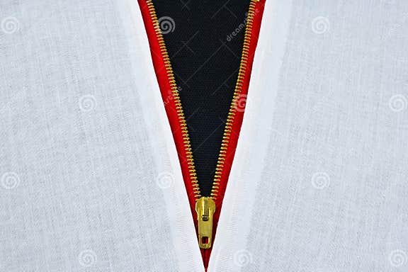 Open red zipper stock photo. Image of black, protection - 23995960