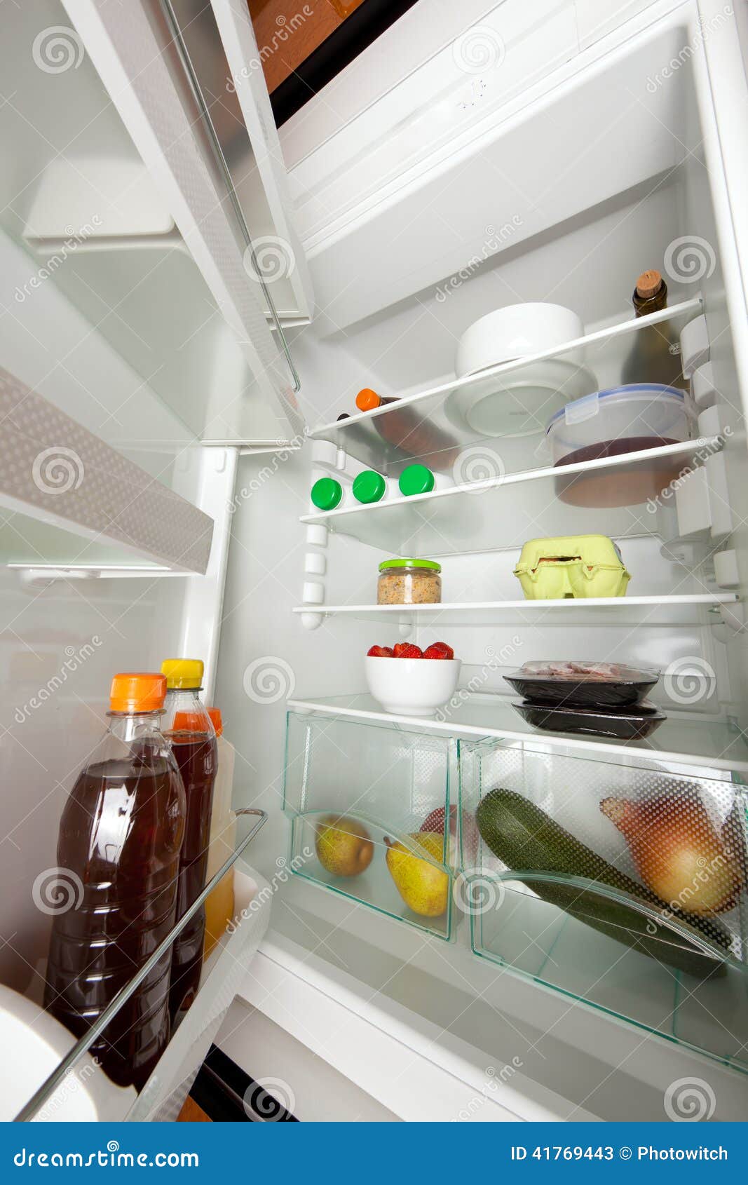 Open refrigerator stock image. Image of dairy, domestic - 41769443