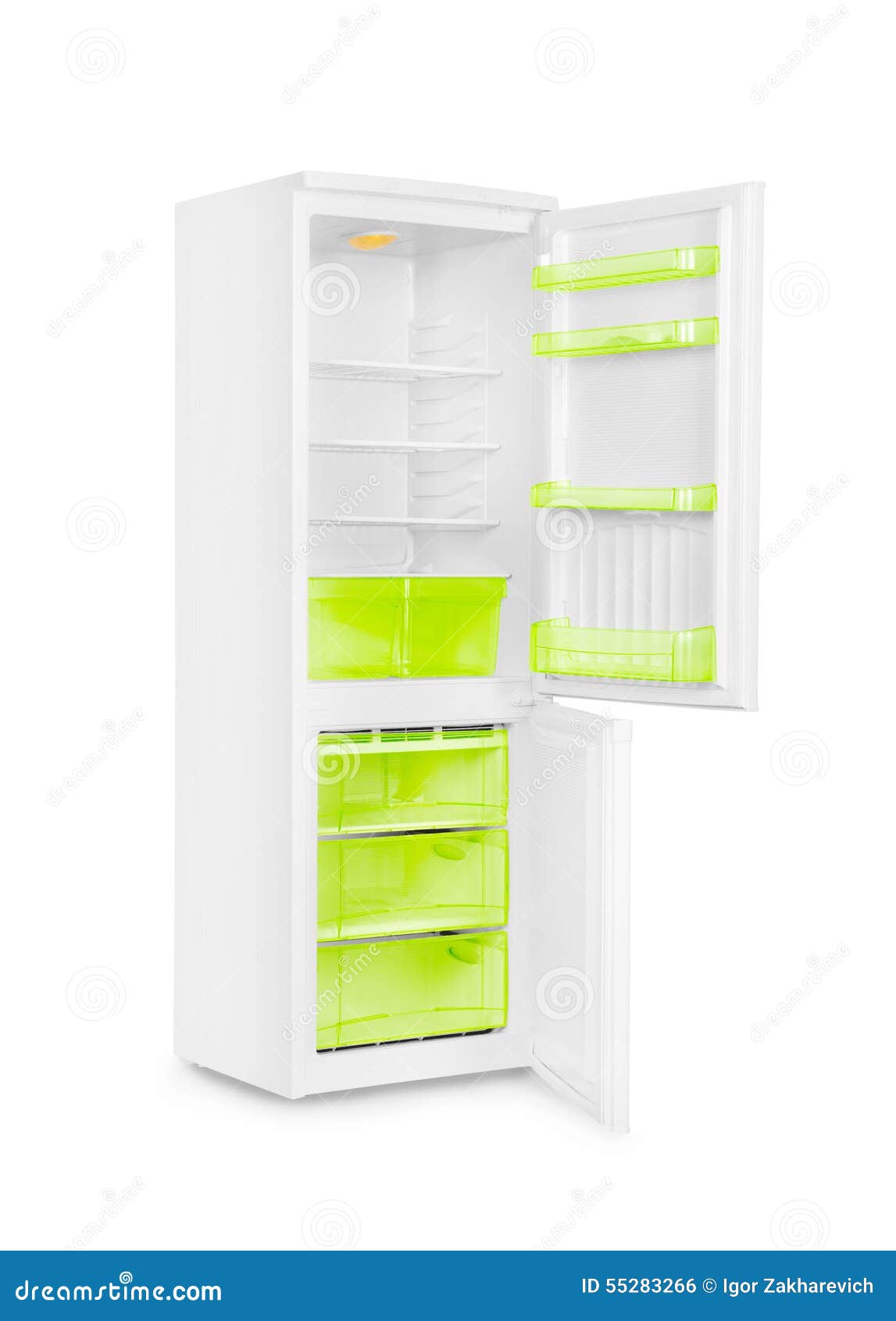 Open refrigerator stock photo. Image of blue, freezer - 55283266