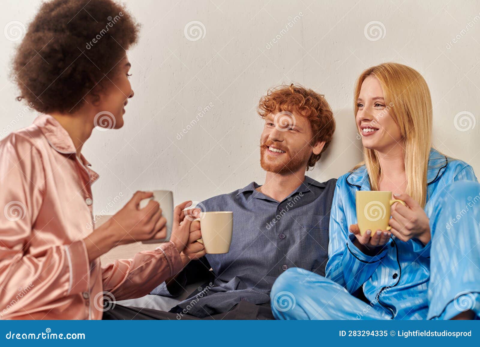 Open Relationship Concept Polygamy Happy Man Stock Image Image Of