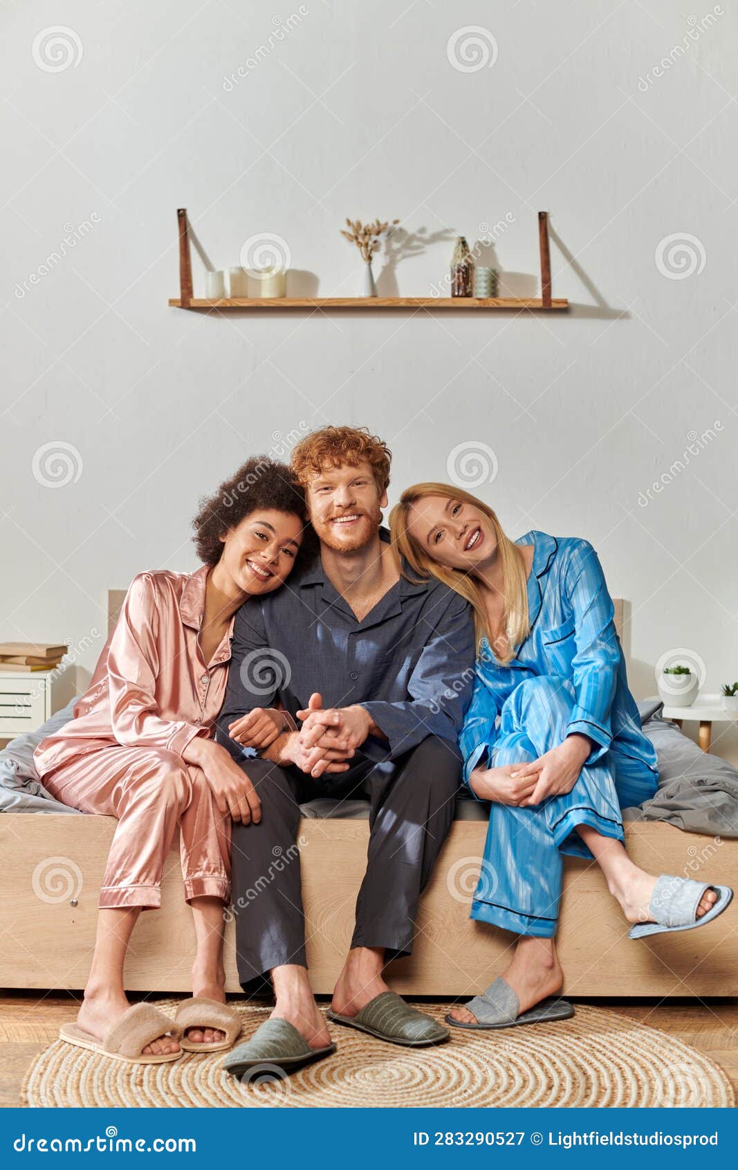 Concept Of Polygamy Love.Happy Valentine Day.Three Heart,polyamorous ...