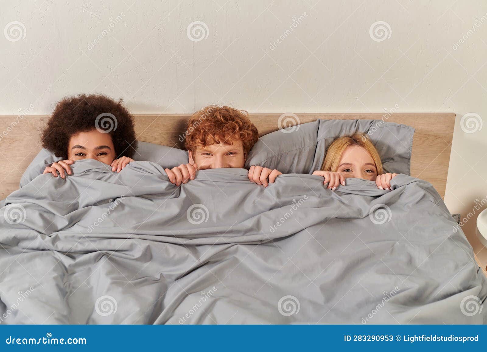 Open Relationship, Polygamy, Understanding, Three Adults Stock Image ...