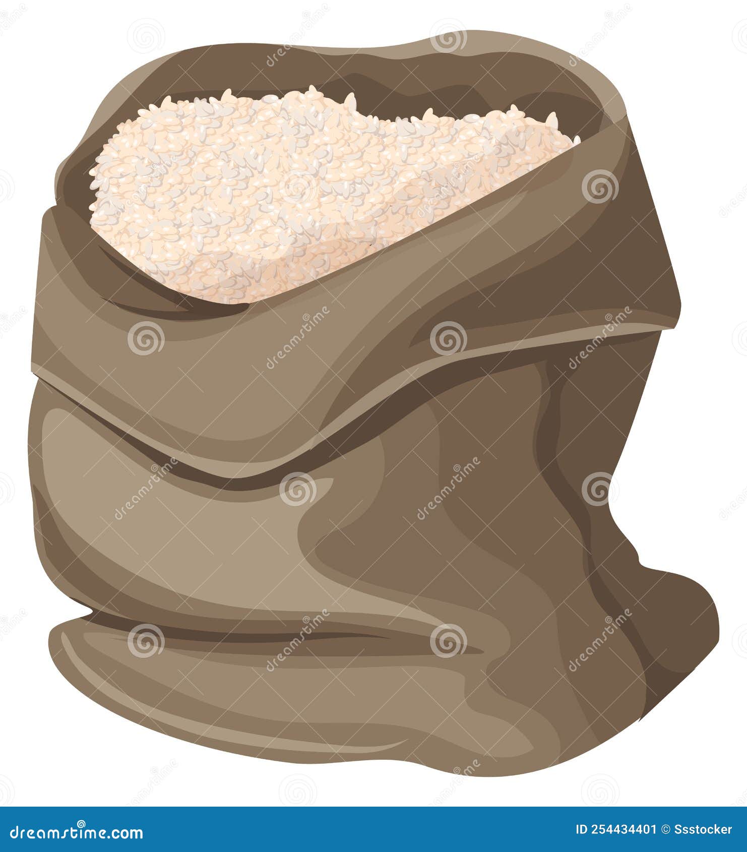 Open Rice Sack Icon. Asian Grain Canvas Pack Stock Vector ...