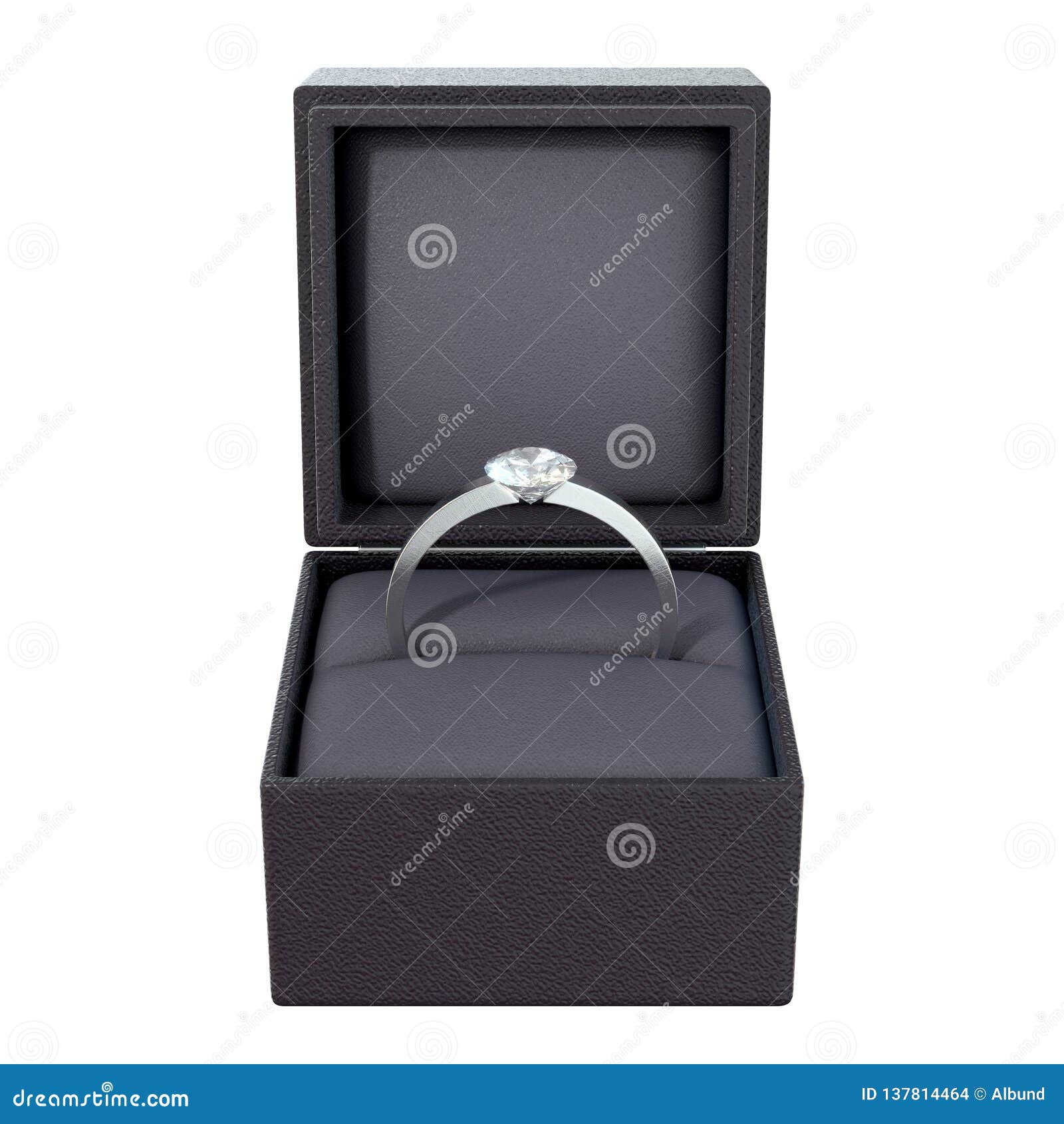 Open Ring Box Isolated stock illustration. Illustration of reveal ...