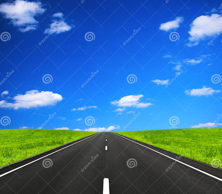Open Road stock image. Image of transportation, clouds - 12182113