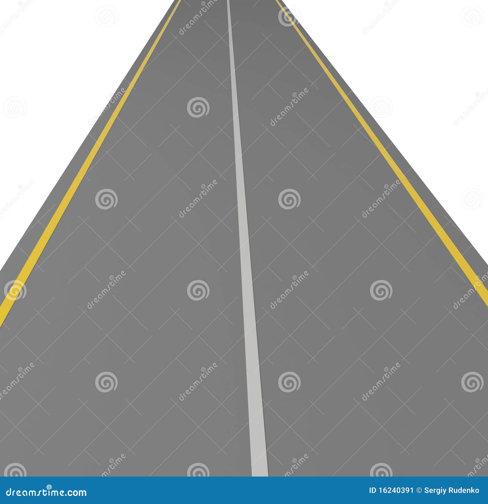 Open Road stock illustration. Illustration of yellow - 16240391