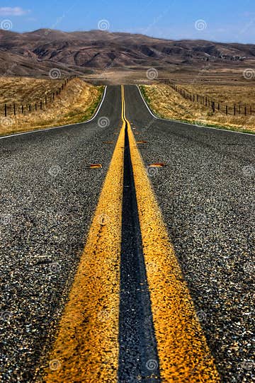 Open Road stock image. Image of travel, fence, highway - 18110679