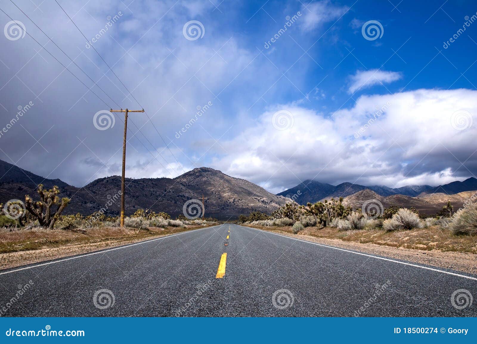 Open road stock photo. Image of colorful, country, kern - 18500274