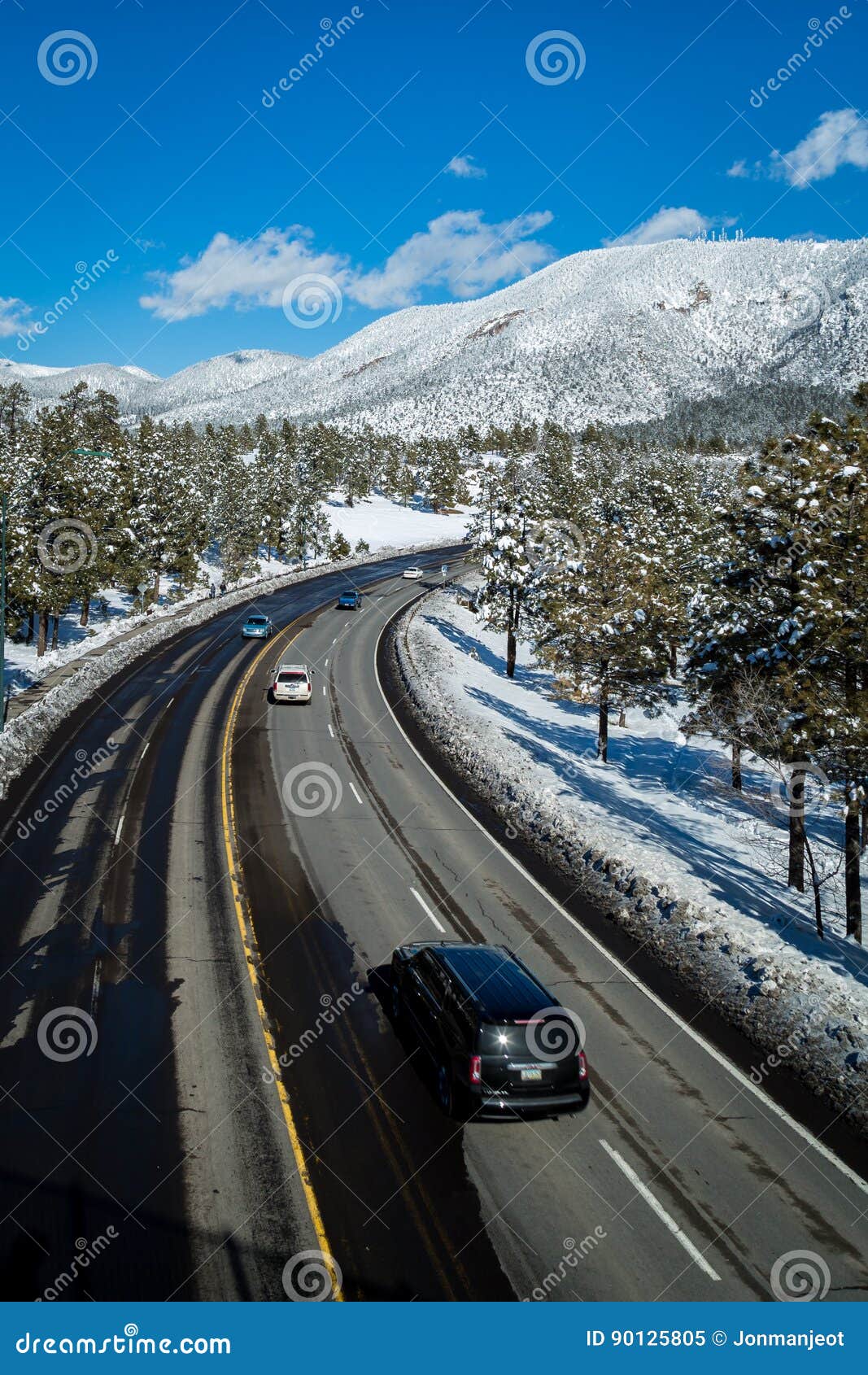 Open Road stock image. Image of mountains, perspective - 90125805