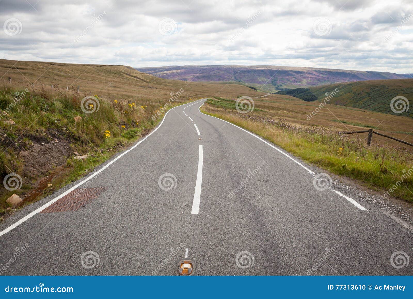 Open road. stock photo. Image of moorland, road, district - 77313610