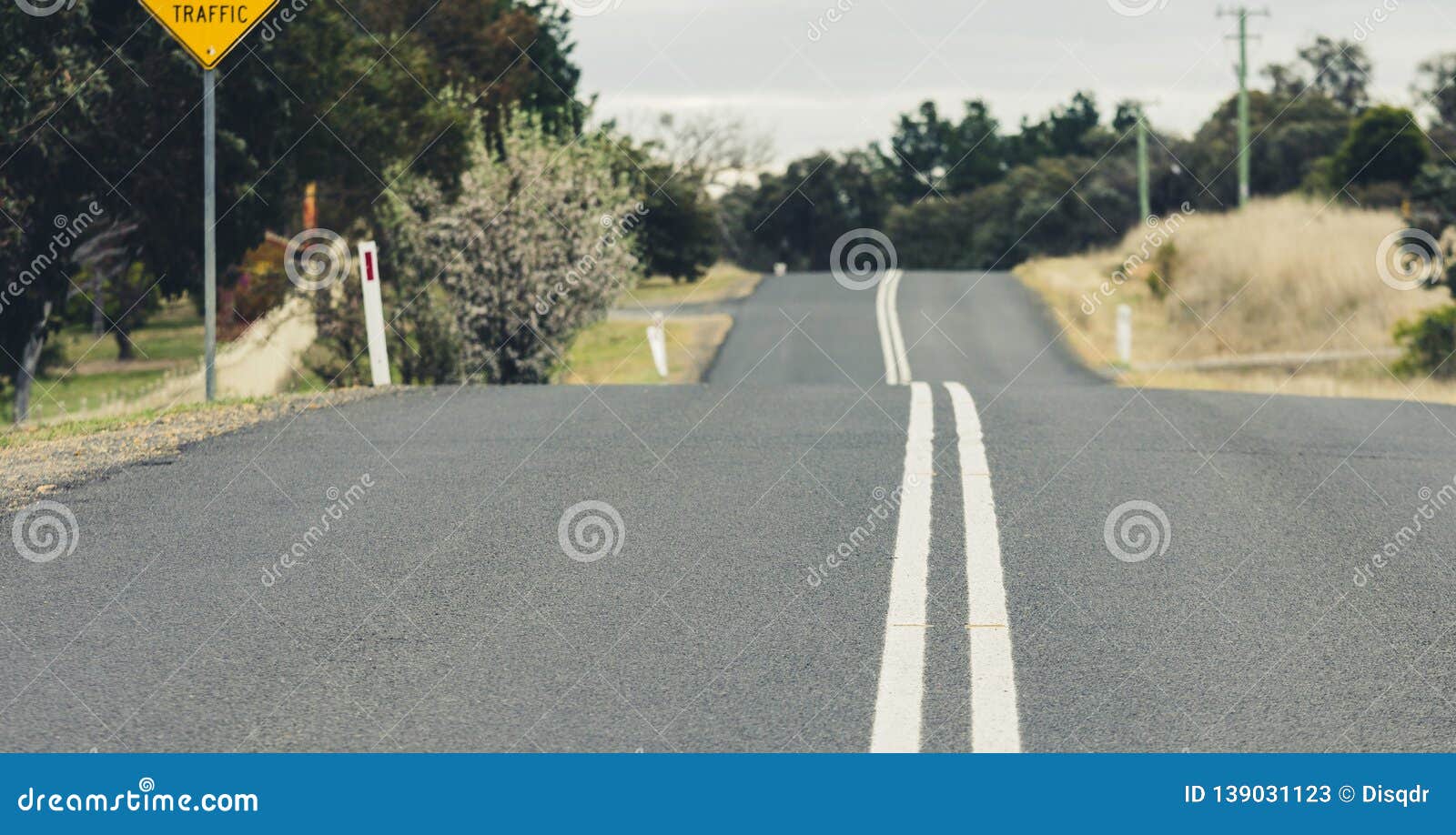 Open Country Road in Australia Stock Image - Image of scenery, roadside ...