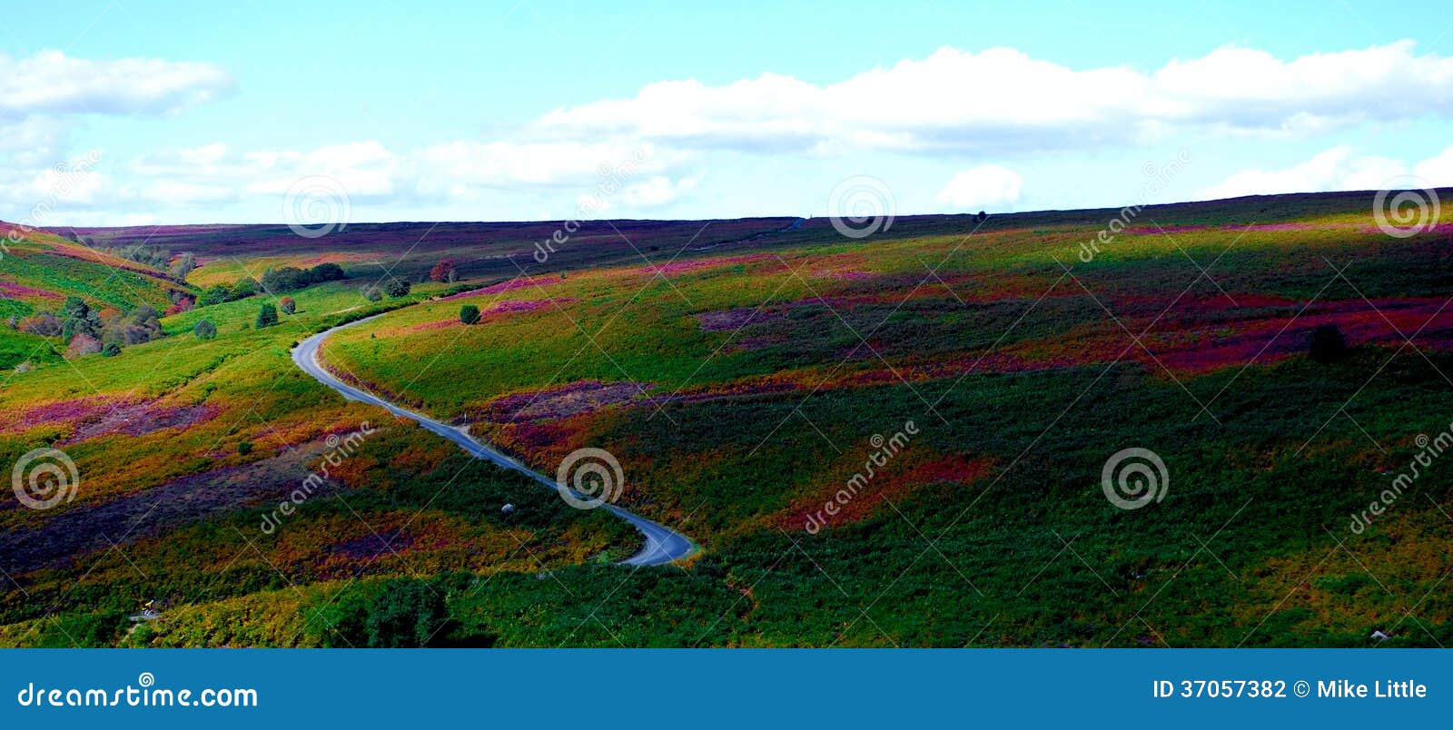 Open Road in English Countryside Stock Photo - Image of yorkshire, road ...