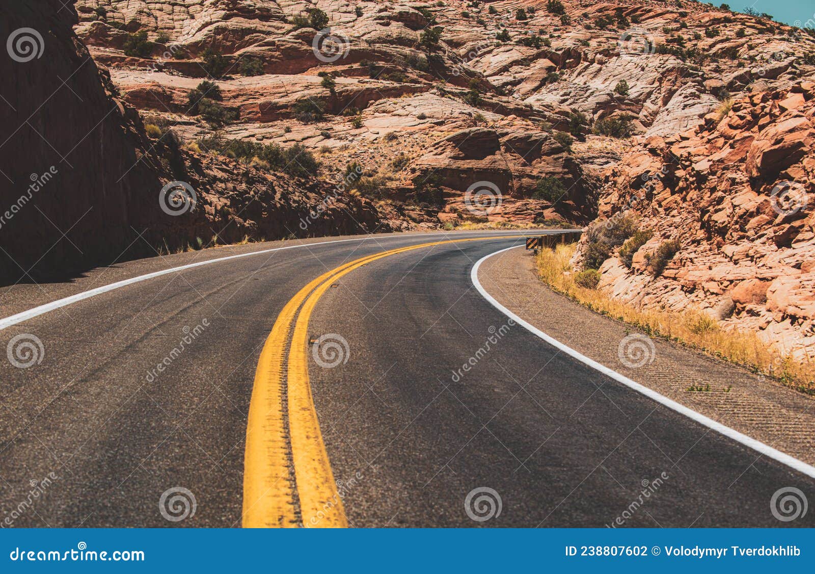 Open Road through the Field, Highland Road. Stock Photo - Image of ...