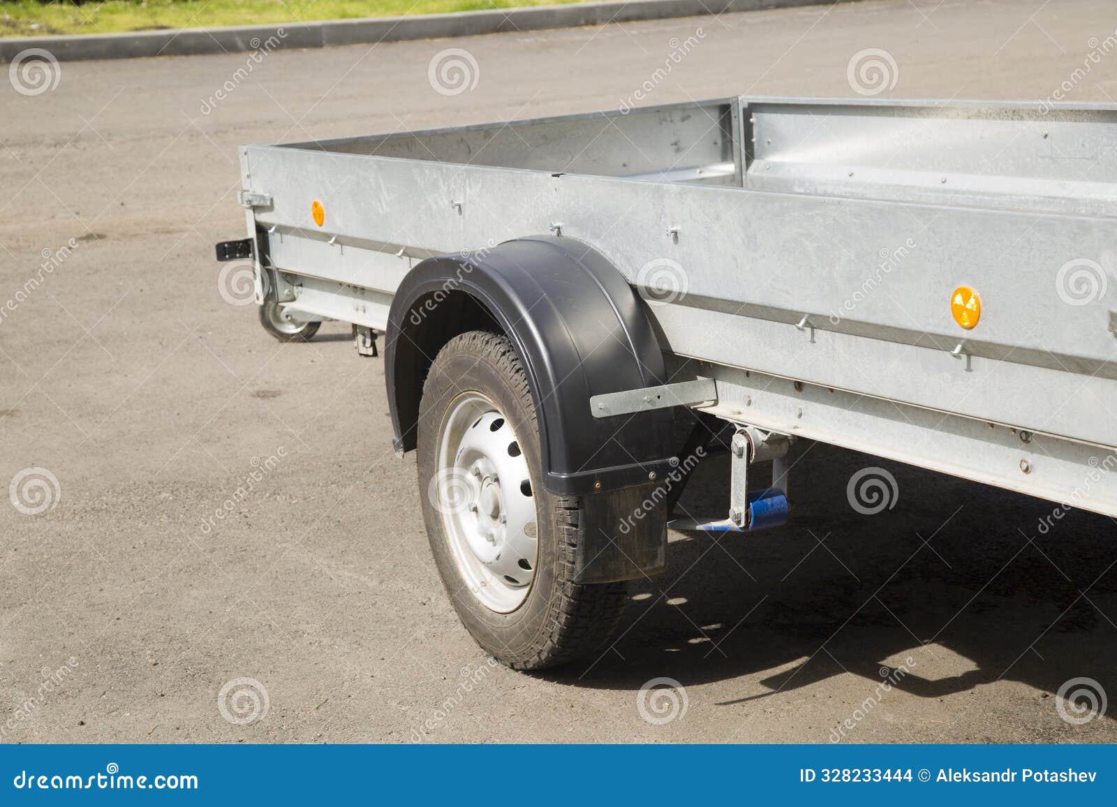 Open Road Trailer. Shop Selling Car Trailers Stock Photo - Image of ...