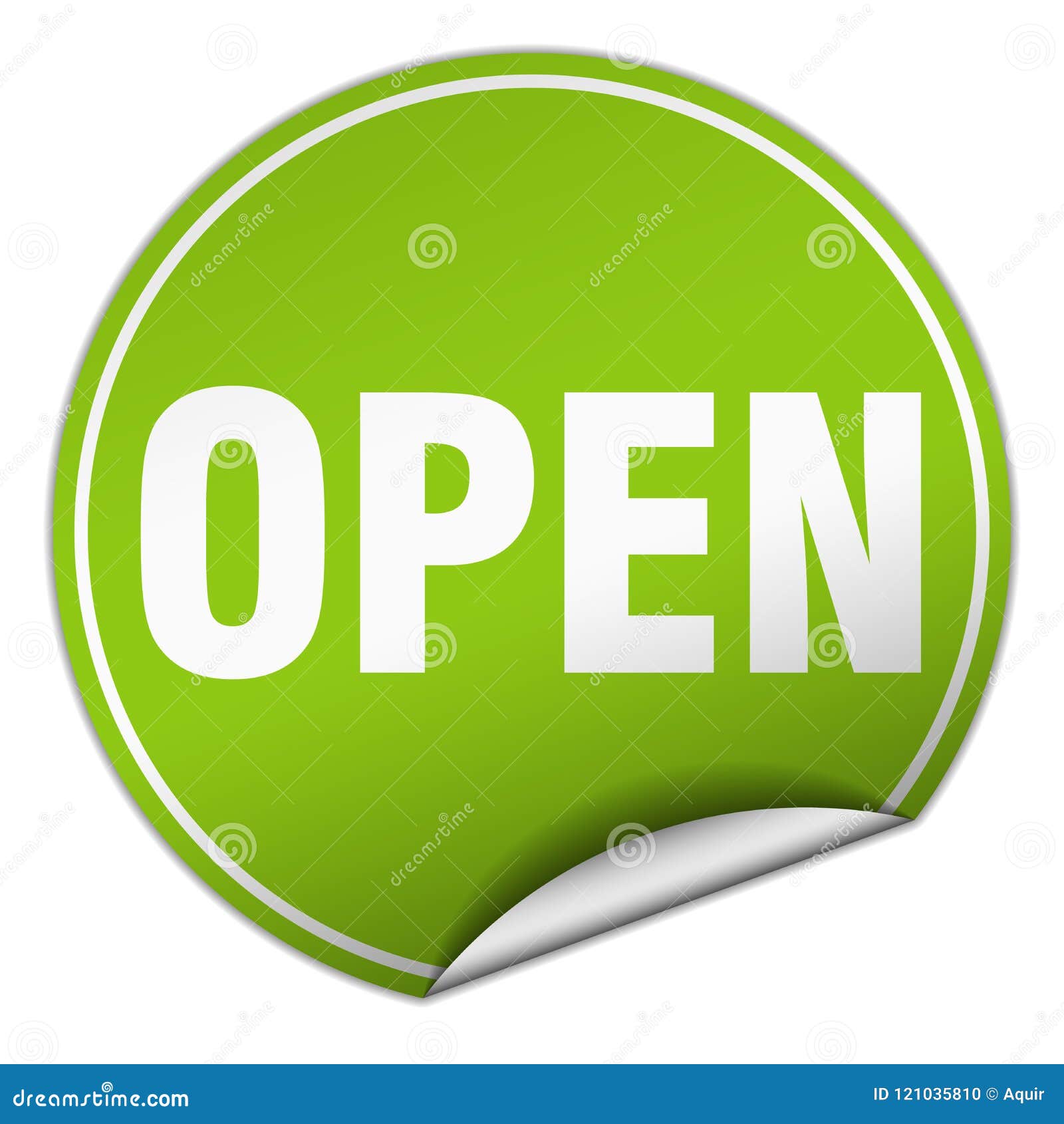 Open sticker stock vector. Illustration of threedimensional - 121035810