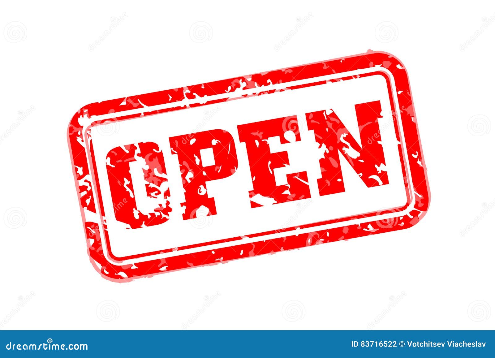 Open rubber stamp stock vector. Illustration of sketch - 83716522