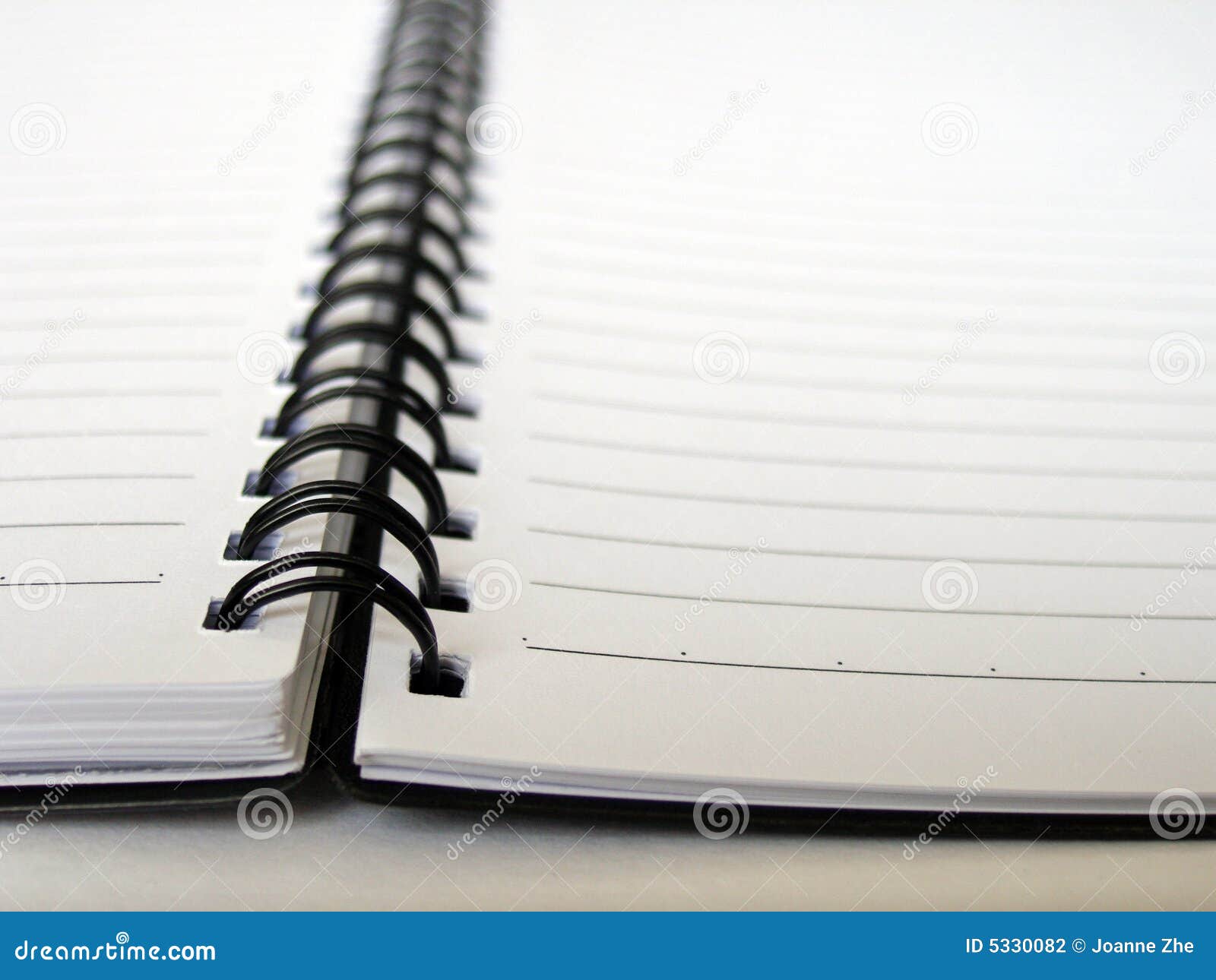 Open Ruled Ring Notebook Stock Photography - Image: 5330082