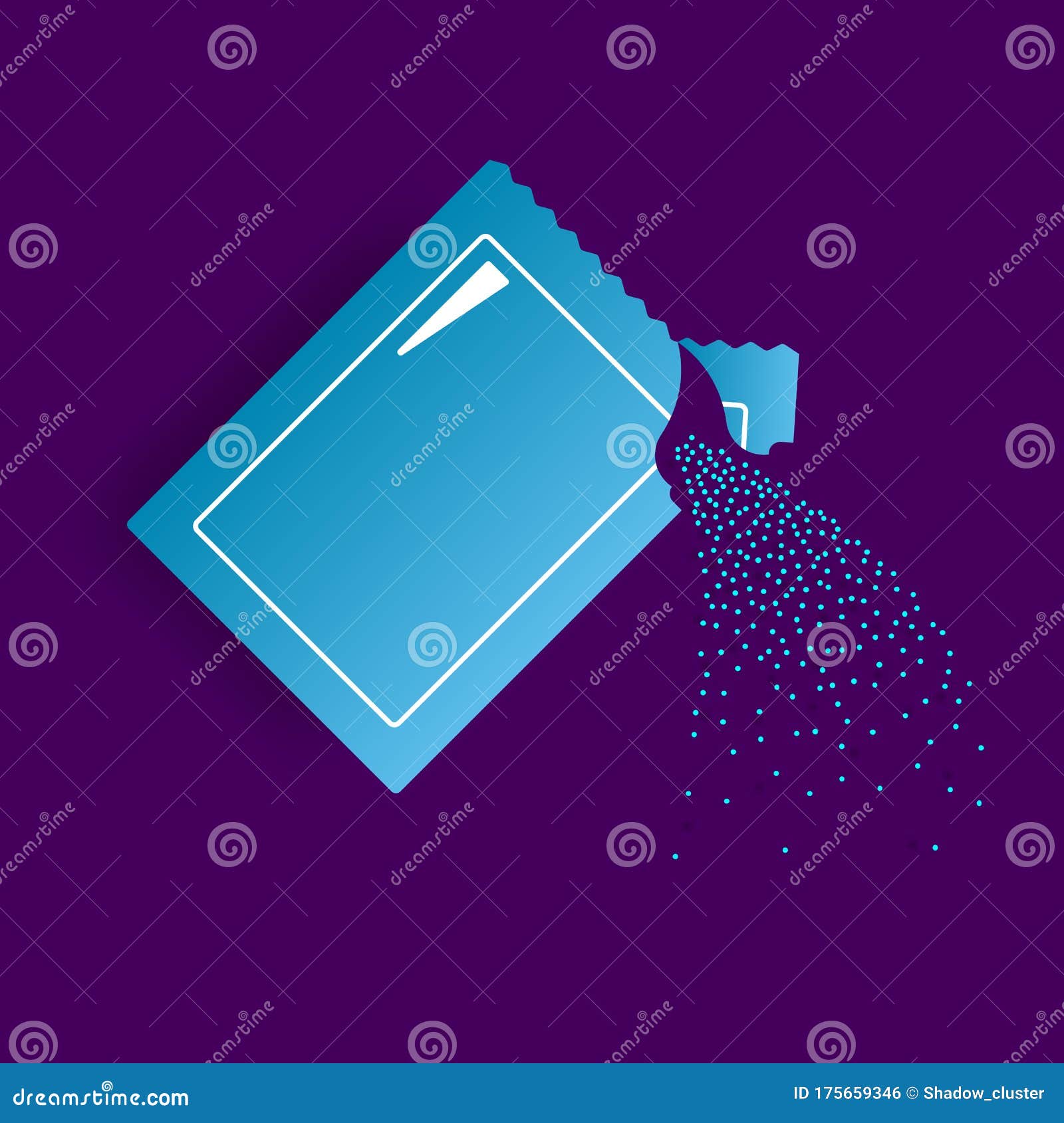 An Open Sachet from Which the Medicine is Poured Stock Vector ...