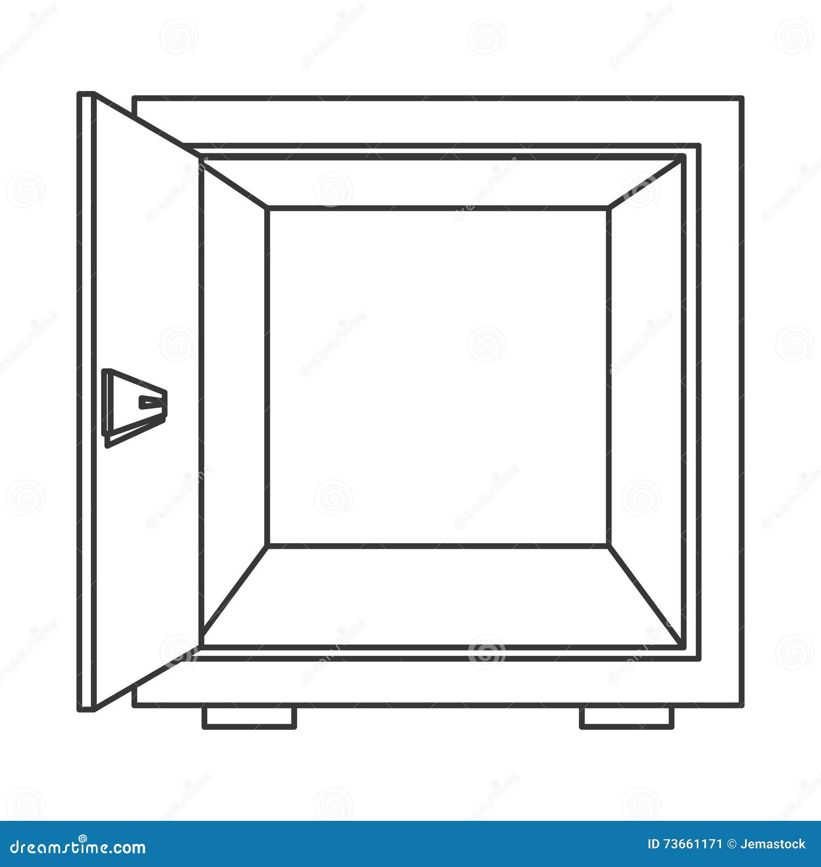 Open safe box icon stock illustration. Illustration of code - 73661171