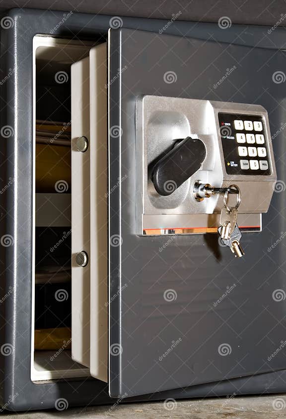 Open safe with keys stock photo. Image of safety, combination - 2364656
