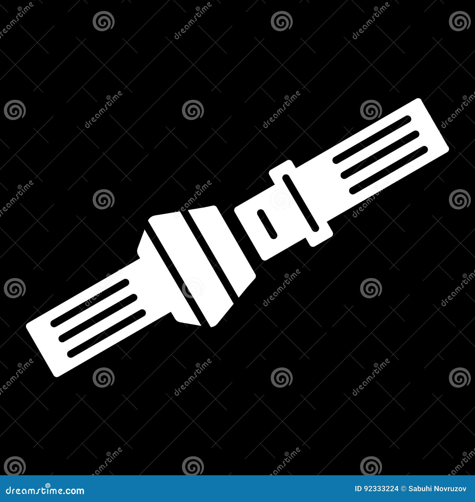 Open Safety Belt Icon. Vector Concept Illustration for Design Stock ...