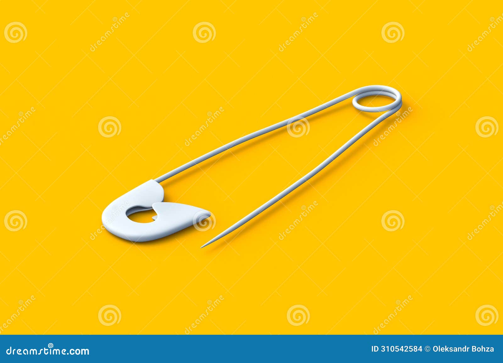 Open Safety Pin on Orange Background. Tool for Sewing Stock ...