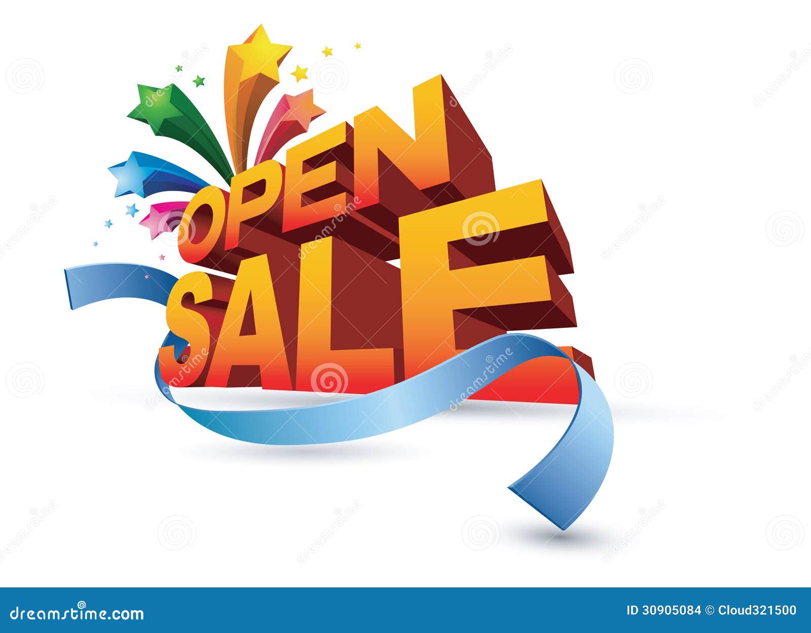 Open and sale stock vector. Illustration of poster, calculation - 30905084