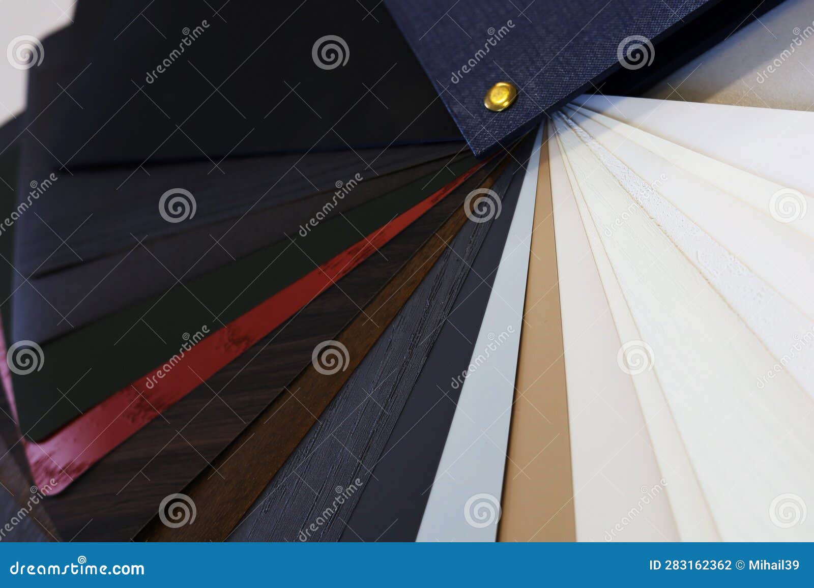 Open Sample Color Interior Film Guide. Sample Colors Catalog. Stock ...