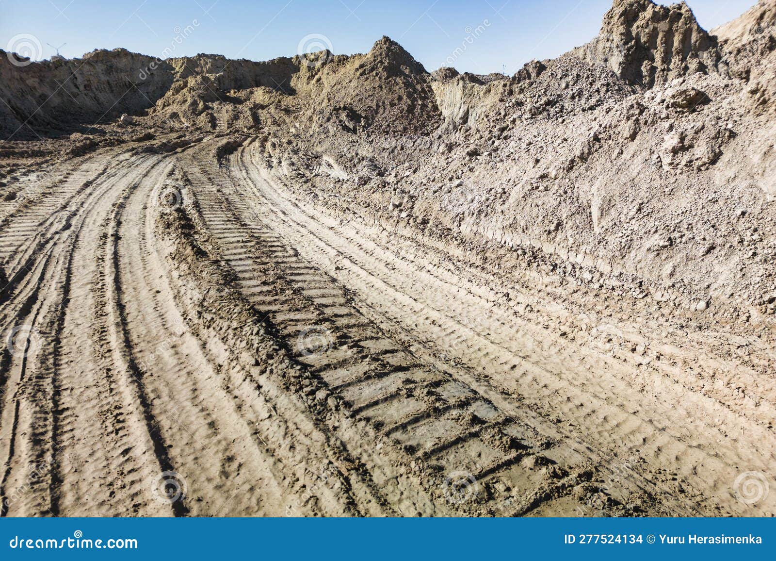 Open Sand Pit, for Sand Extraction during Construction. the Texture of ...