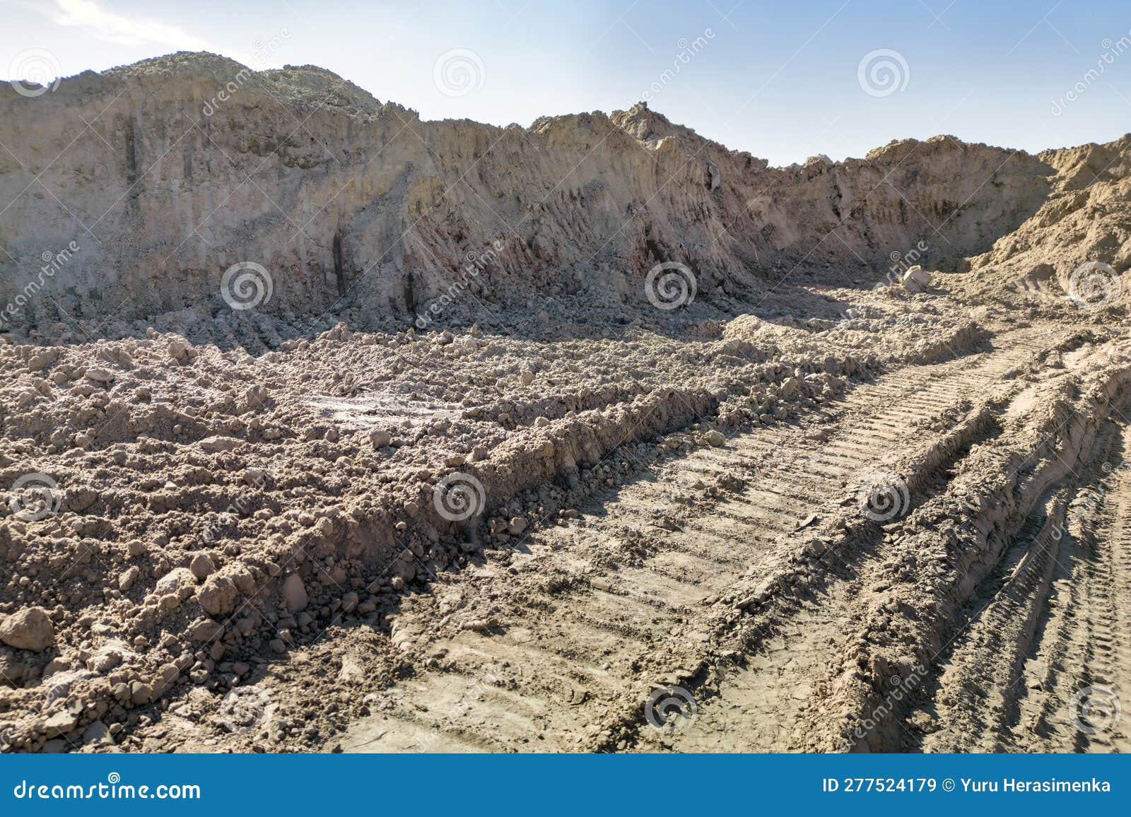 Open Sand Pit, for Sand Extraction during Construction. the Texture of ...