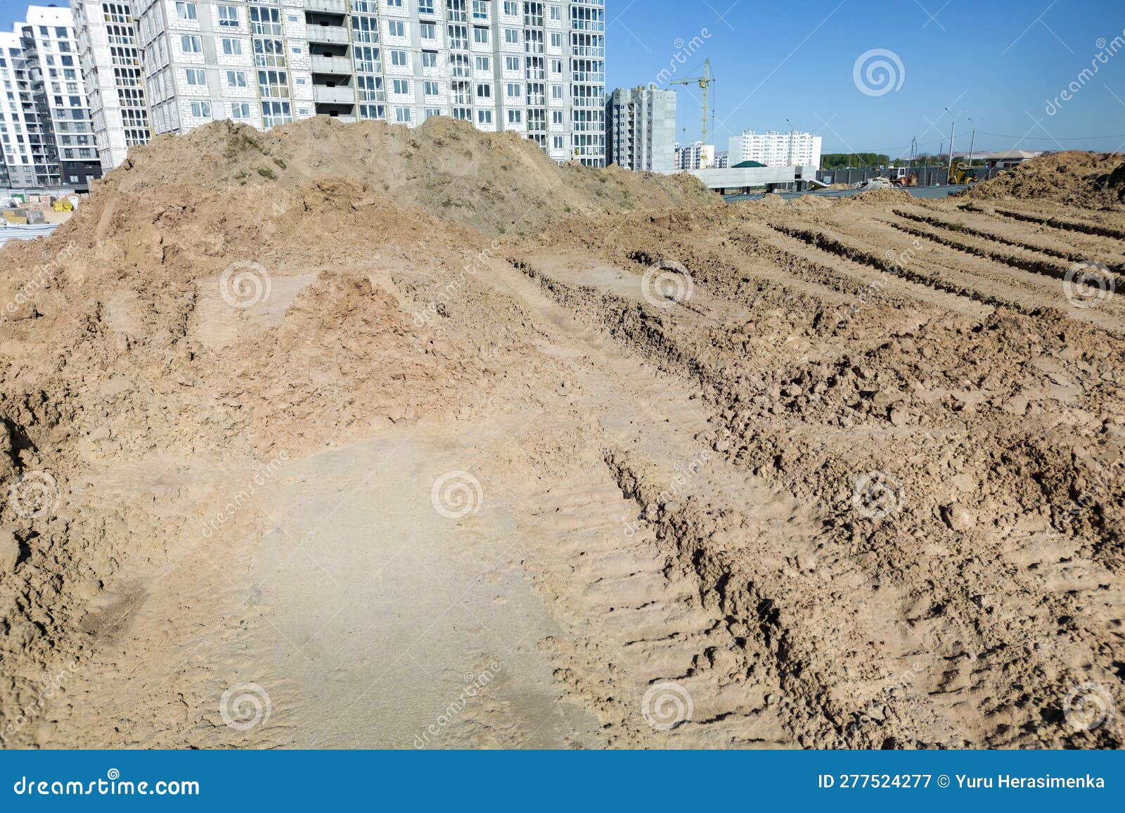Open Sand Pit, for Sand Extraction during Construction. the Texture of ...